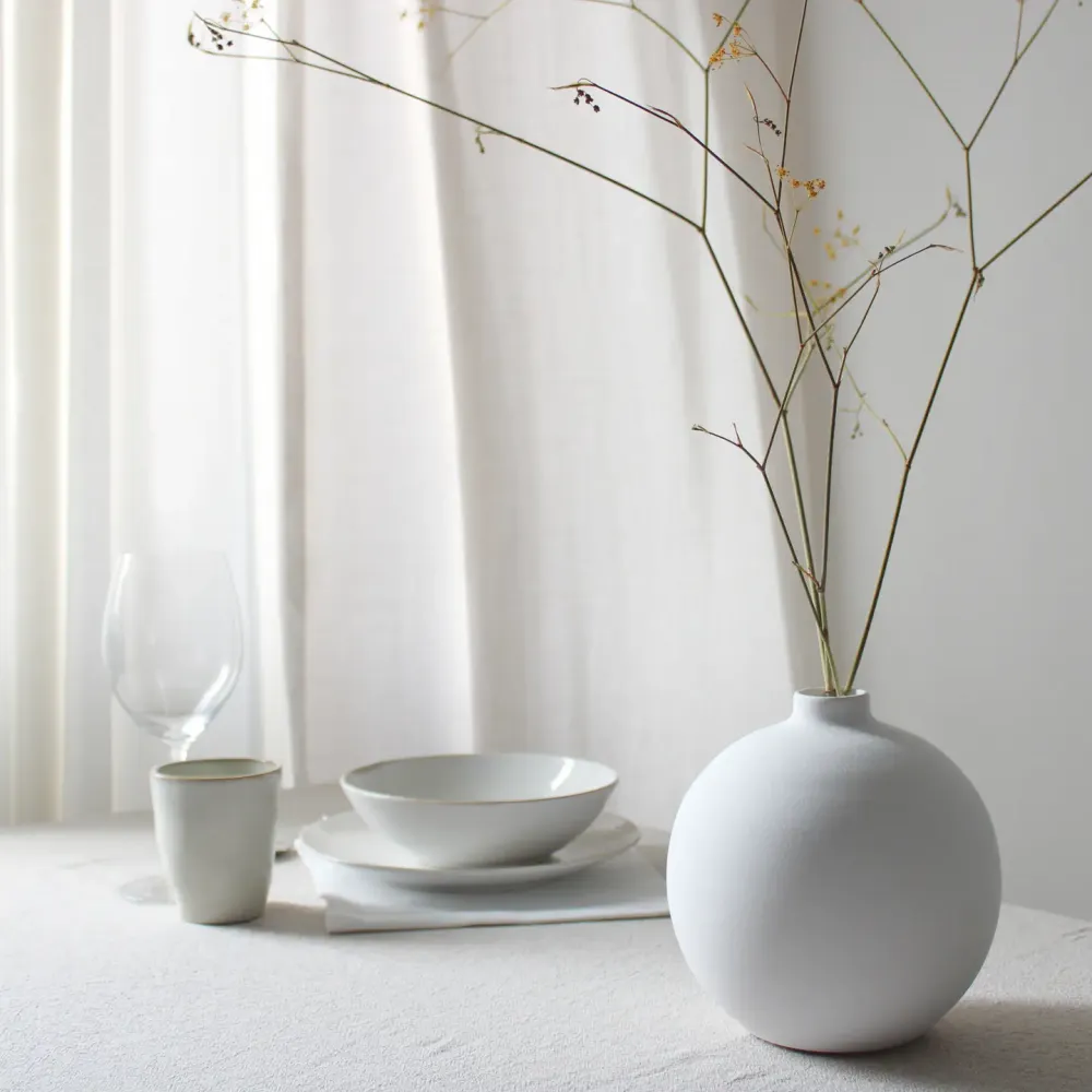 Vase Keramikk Hvit